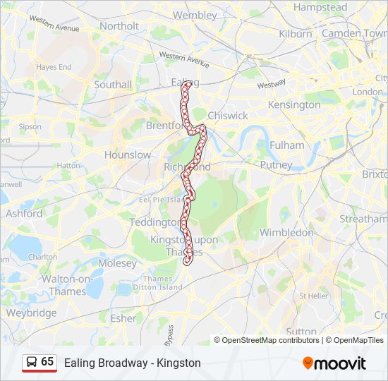 65 Route: Schedules, Stops & Maps - Ealing Broadway (Updated)