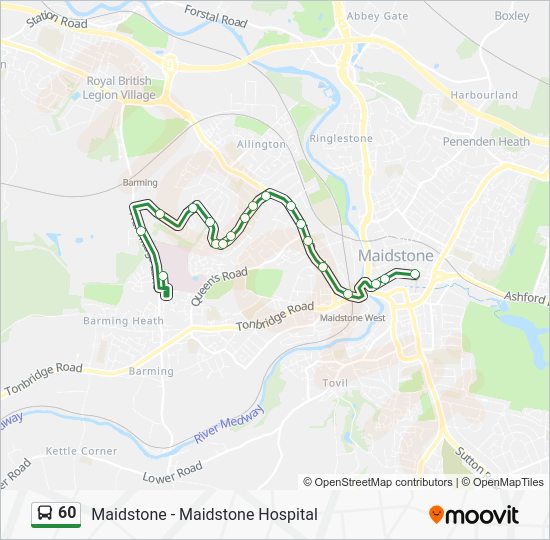 60 Route: Schedules, Stops & Maps - Maidstone (Updated)