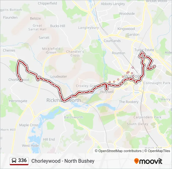 336 Route: Schedules, Stops & Maps - Chorleywood (Updated)