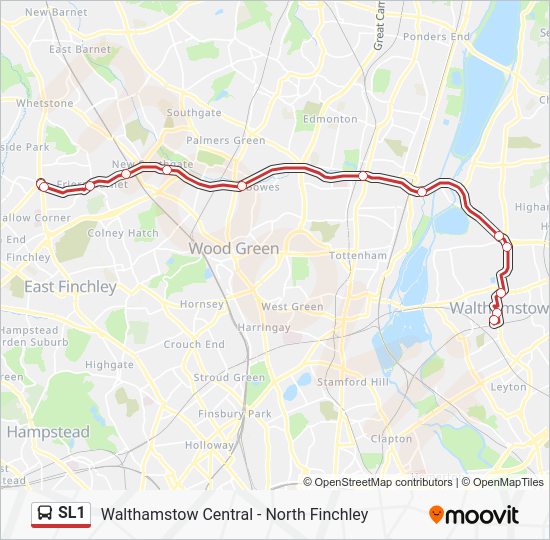 SL1 Route: Schedules, Stops & Maps - North Finchley (Updated)