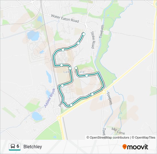6 Route: Schedules, Stops & Maps - Bletchley (Updated)