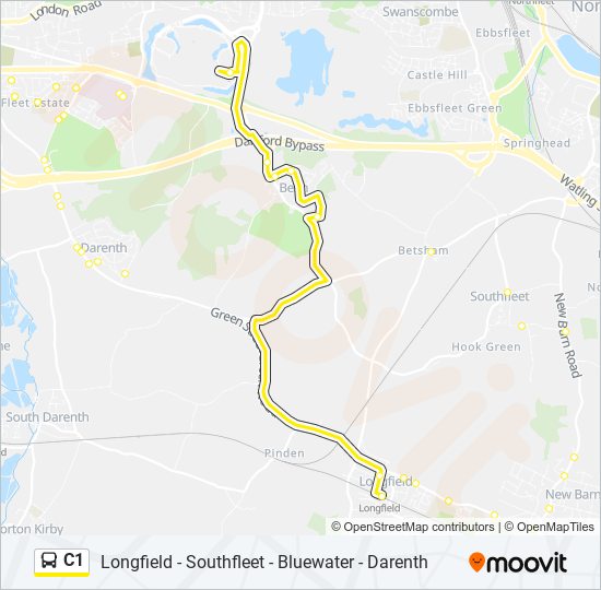 c1 Route: Schedules, Stops & Maps - Bluewater (Updated)