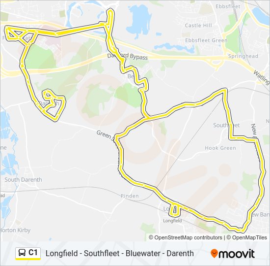 C1 Route: Schedules, Stops & Maps - Longfield (Updated)