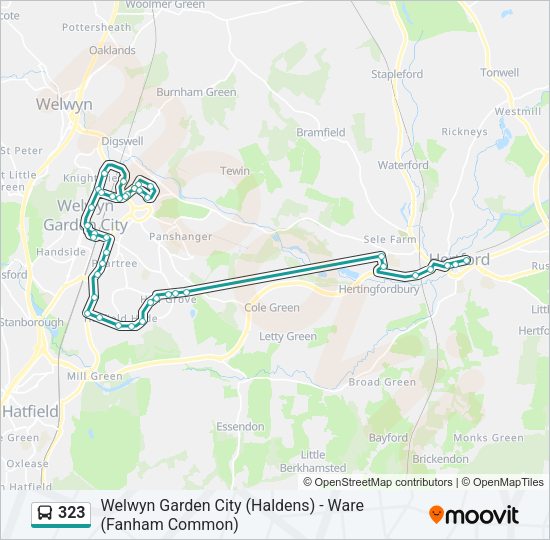 323 Route: Schedules, Stops & Maps - Hertford (Updated)