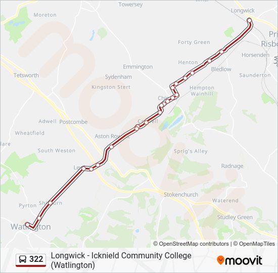 322 Route: Schedules, Stops & Maps - Longwick (Updated)