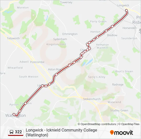 322 Route: Schedules, Stops & Maps - Longwick (Updated)