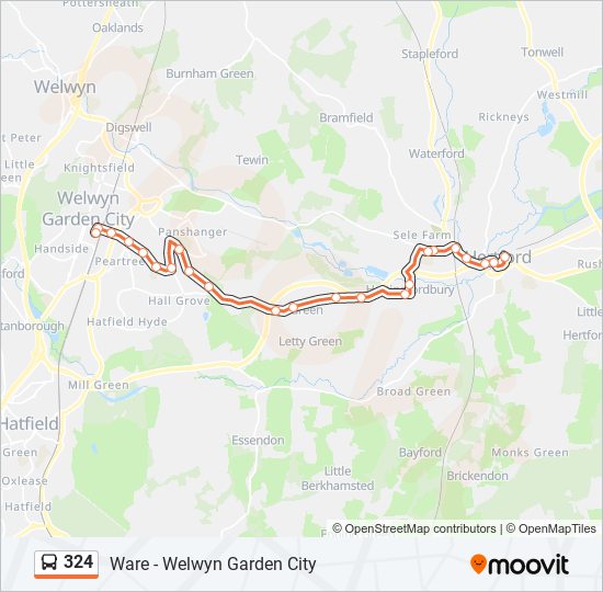 324 Route: Schedules, Stops & Maps - Hertford (Updated)