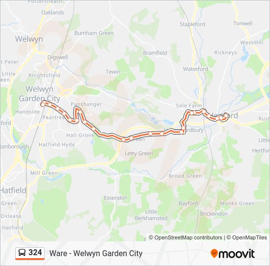 324 Route: Schedules, Stops & Maps - Hertford (Updated)