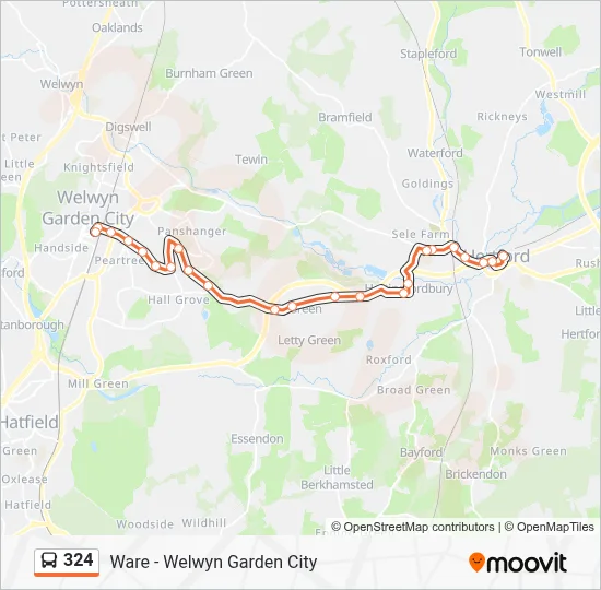 324 Route: Schedules, Stops & Maps - Hertford (Updated)