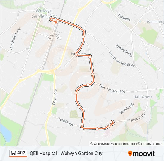 402 Route: Schedules, Stops & Maps - Welwyn Garden City (Updated)