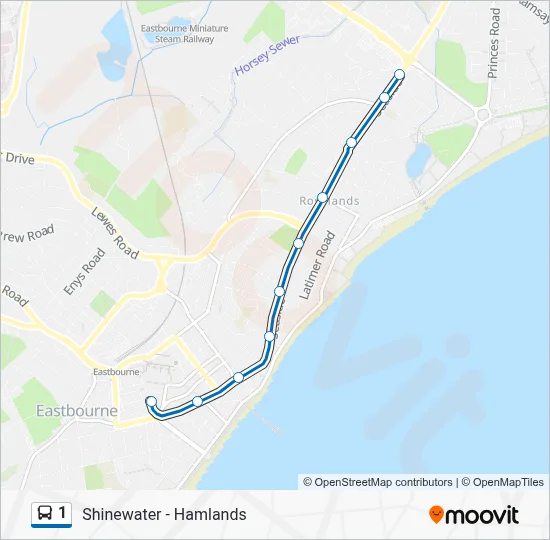 1 Route: Schedules, Stops & Maps - Roselands (Updated)