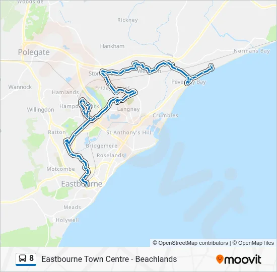 8 Route: Schedules, Stops & Maps - Beachlands (Updated)