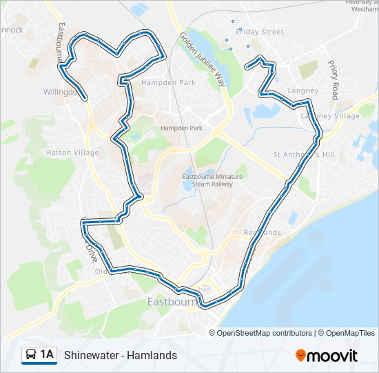 1a Route: Schedules, Stops & Maps - Shinewater (Updated)
