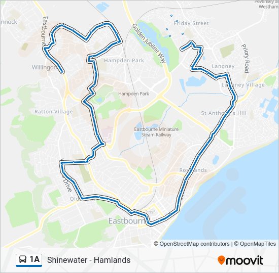 1A Route: Schedules, Stops & Maps - Shinewater (Updated)