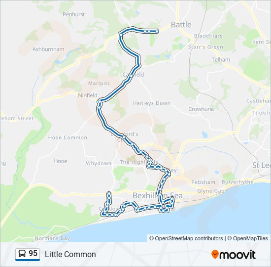 95 Route: Schedules, Stops & Maps - Little Common (Updated)