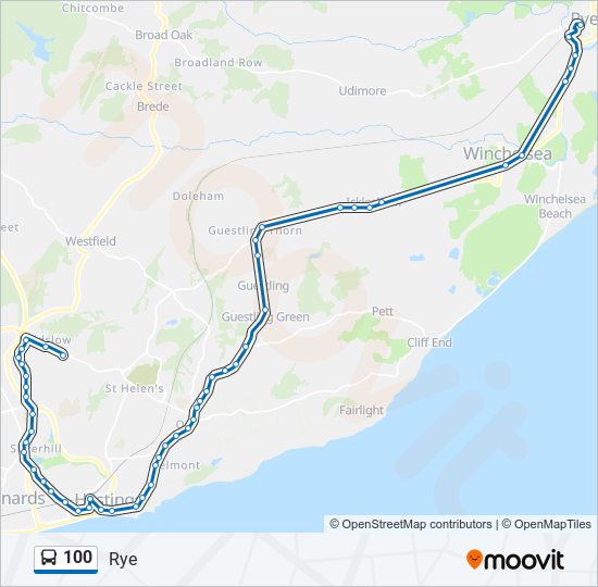 100 Route: Schedules, Stops & Maps - Rye (Updated)