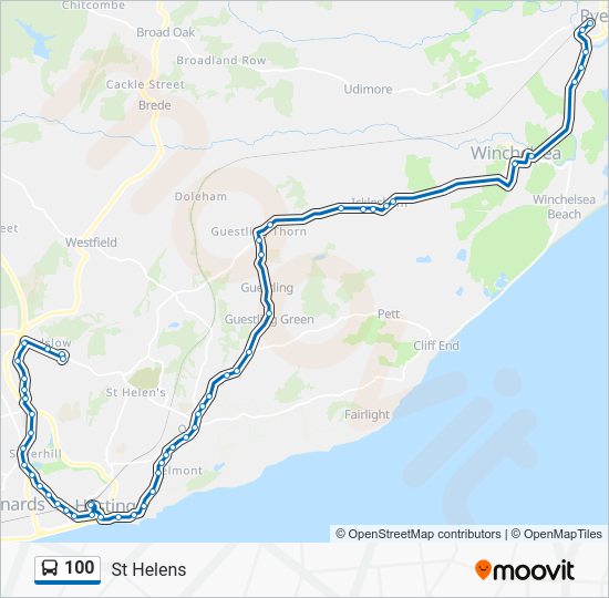 100 Route: Schedules, Stops & Maps - St Helens (Updated)