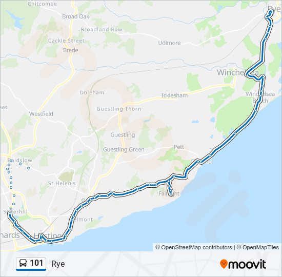 101 Route: Schedules, Stops & Maps - Rye (Updated)