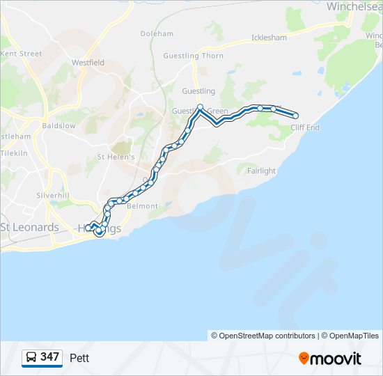 347 Route: Schedules, Stops & Maps - Pett (Updated)