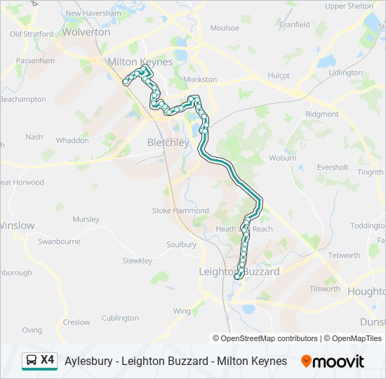 x4 Route: Schedules, Stops & Maps - Leighton Buzzard (Updated)