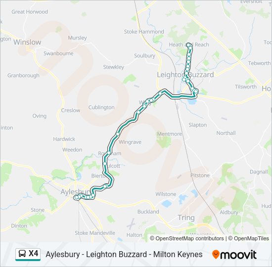 x4 Route: Schedules, Stops & Maps - Heath And Reach (Updated)