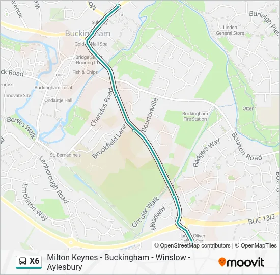 X6 Route: Schedules, Stops & Maps - Buckingham (Updated)