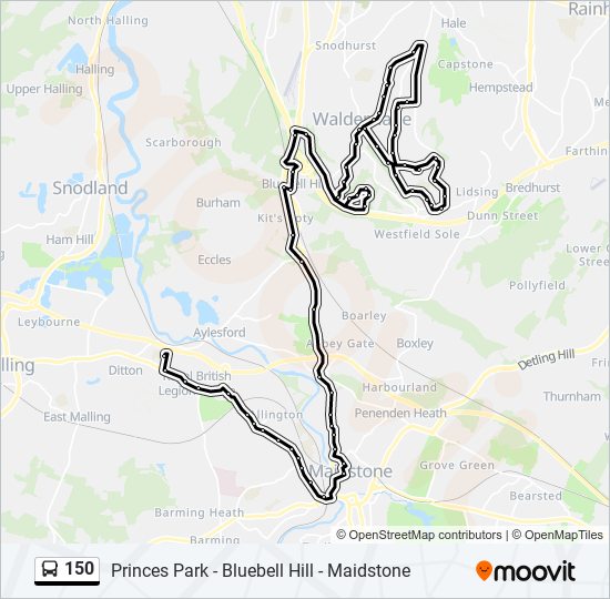 150 Route: Schedules, Stops & Maps - Walderslade (Updated)