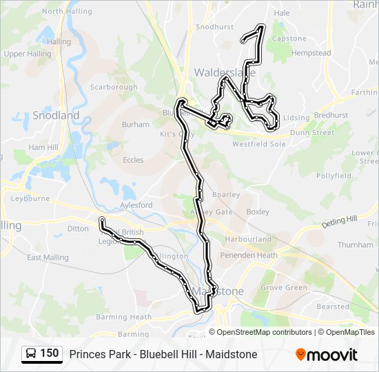 150 Route: Schedules, Stops & Maps - Aylesford (Updated)