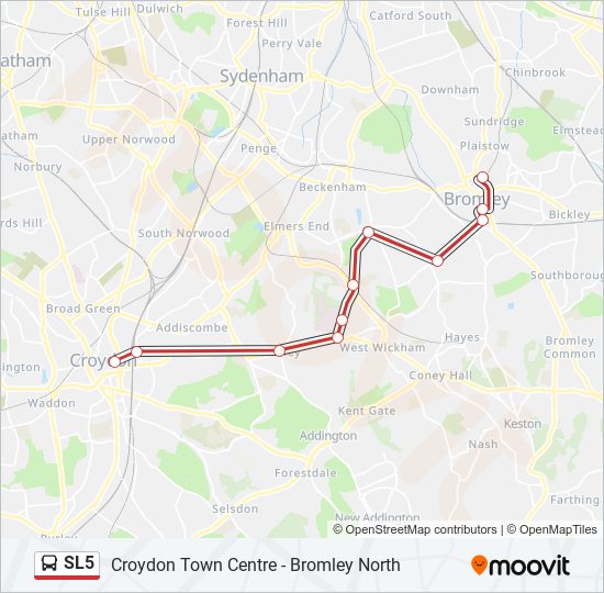 sl5 Route: Schedules, Stops & Maps - Bromley North (Updated)