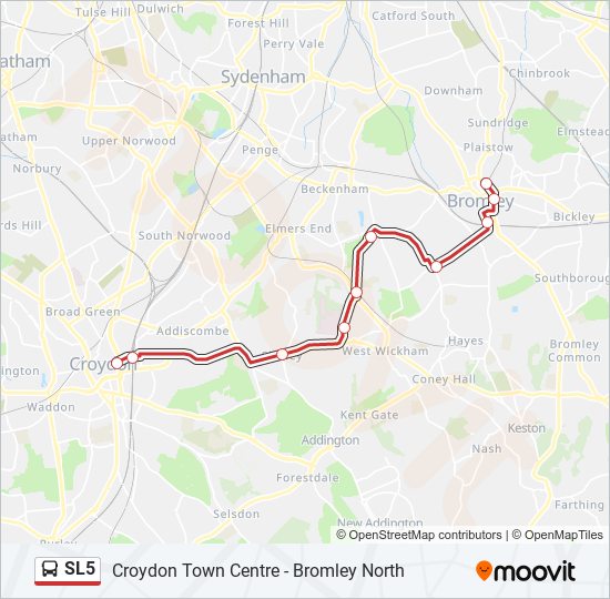 Sl5 Route Schedules Stops Maps Croydon Town Centre Updated Sl5 Route Schedules Stops Maps Croydon Town Centre Updated