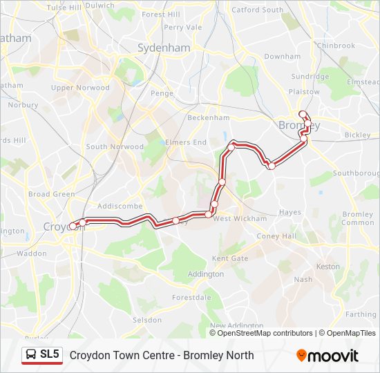 SL5 Route: Schedules, Stops & Maps - Bromley North (Updated)