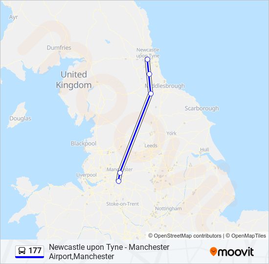 177 Route: Schedules, Stops & Maps - Newcastle upon Tyne (Updated)