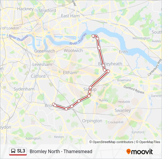 SL3 Route: Schedules, Stops & Maps - Bromley North (Updated)