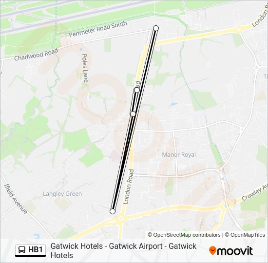 HB1 Route: Schedules, Stops & Maps - Lowfield Heath (Updated)