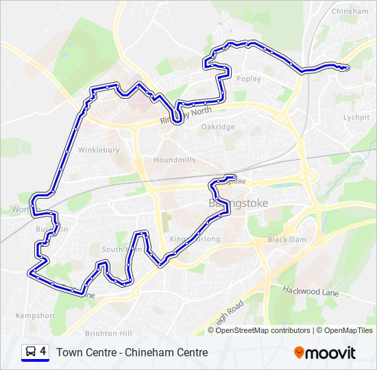 4 Route: Schedules, Stops & Maps - Basingstoke (Updated)