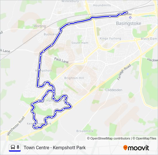 8 Route: Schedules, Stops & Maps - Basingstoke (Updated)