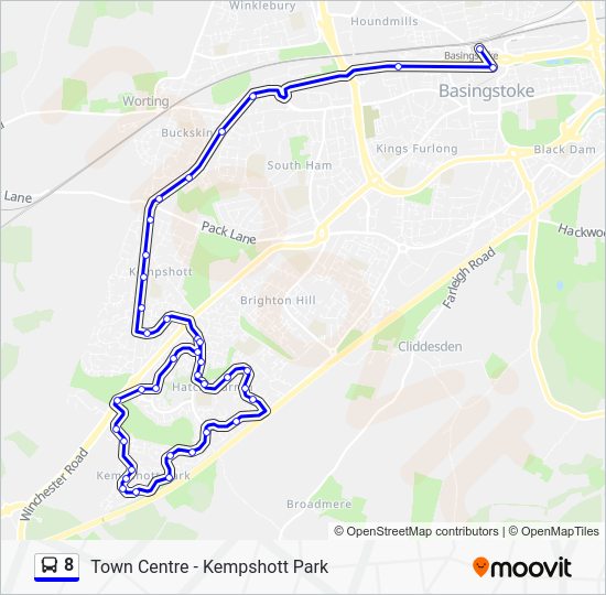 8 Route: Schedules, Stops & Maps - Hatch Warren (Updated)