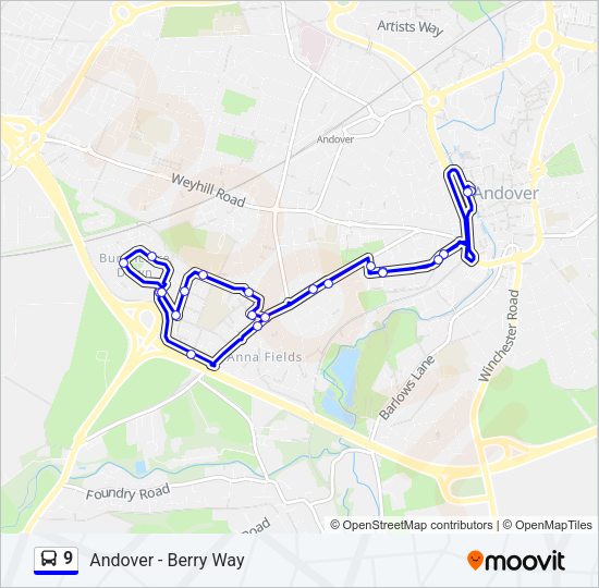 9 Route: Schedules, Stops & Maps - Andover (Updated)