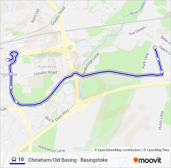 10 Route: Schedules, Stops & Maps - Old Basing (Updated)