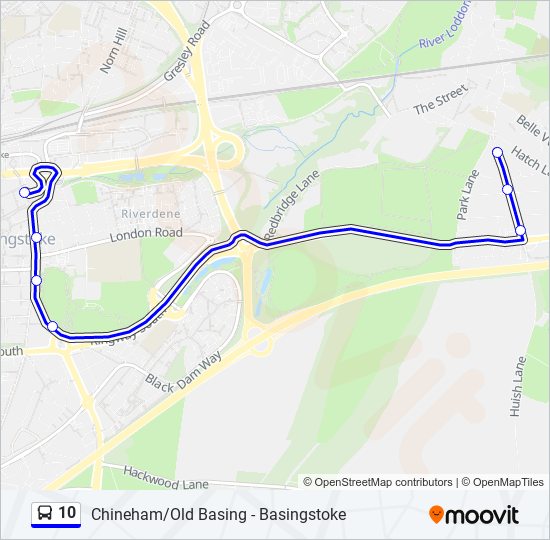 10 Route: Schedules, Stops & Maps - Old Basing (Updated)