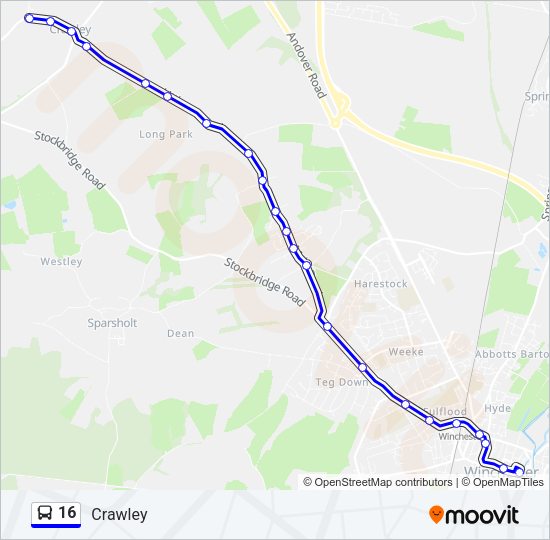 16 Route: Schedules, Stops & Maps - Crawley (Updated)