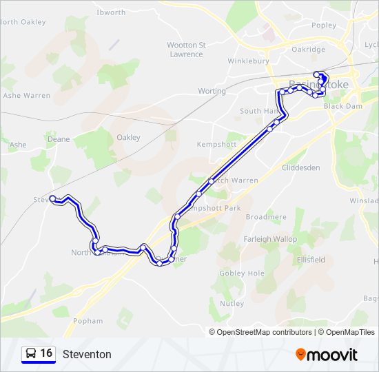 16 Route: Schedules, Stops & Maps - Steventon (Updated)
