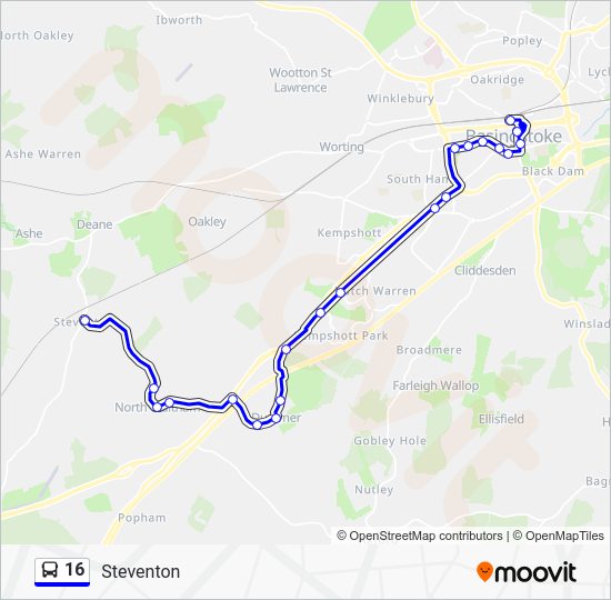 16 Route: Schedules, Stops & Maps - Steventon (Updated)