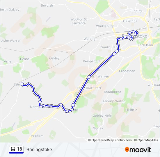 16 Route: Schedules, Stops & Maps - Basingstoke (Updated)