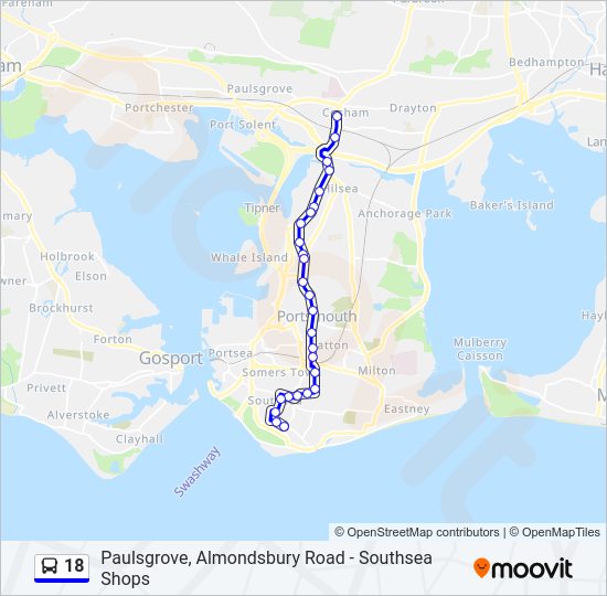 18 Route: Schedules, Stops & Maps - Cosham (Updated)