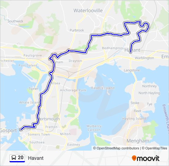 20 Route: Schedules, Stops & Maps - Havant (Updated)