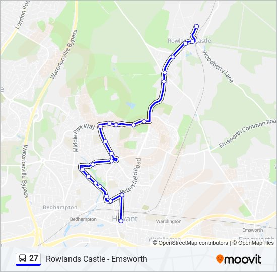 27 Route: Schedules, Stops & Maps - Havant (Updated)