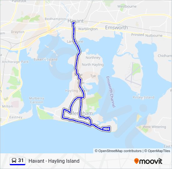 31 Route: Schedules, Stops & Maps - Havant (Updated)