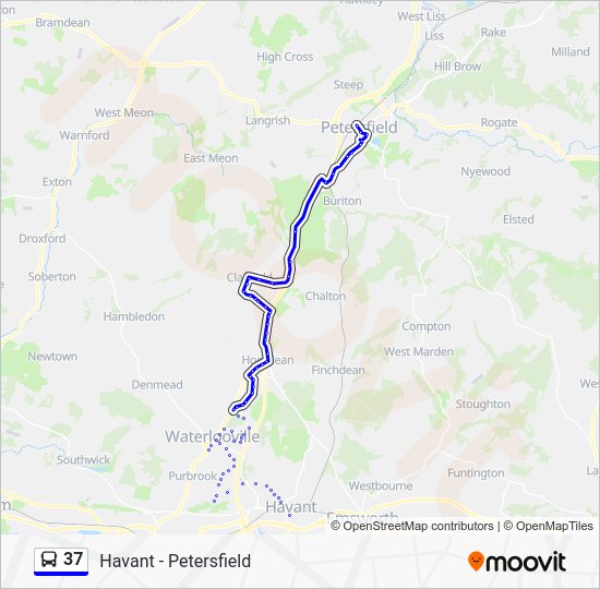 37 Route: Schedules, Stops & Maps - Petersfield (Updated)
