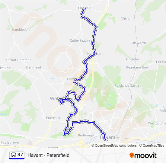 37 Route: Schedules, Stops & Maps - Clanfield (Updated)
